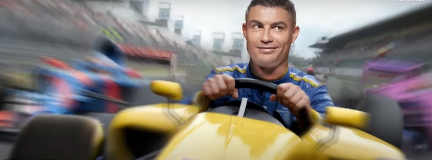Cristiano Ronaldo surpreende em corrida de carros