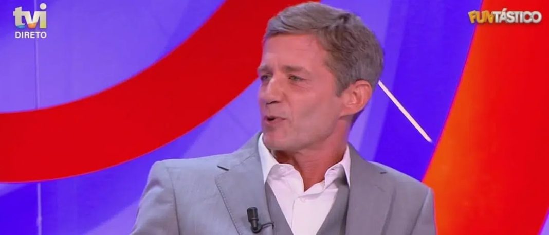 Pedro Granger feliz no "maravilhoso recreio dos Domingos do Goucha"