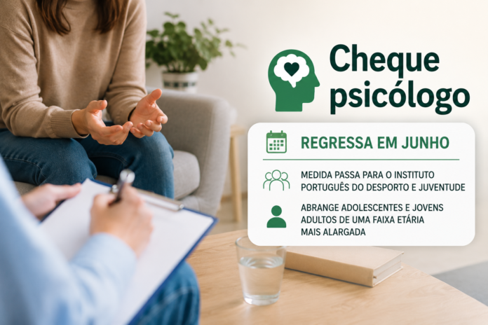 Cheque-psicólogo deverá regressar em junho e passar a abranger mais jovens