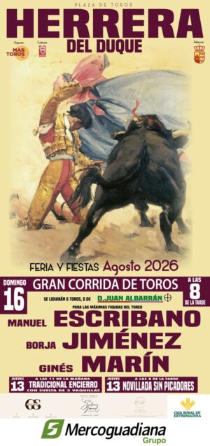 Herrera del Duque anuncia corrida com Manuel Escribano, Borja Jiménez e ...