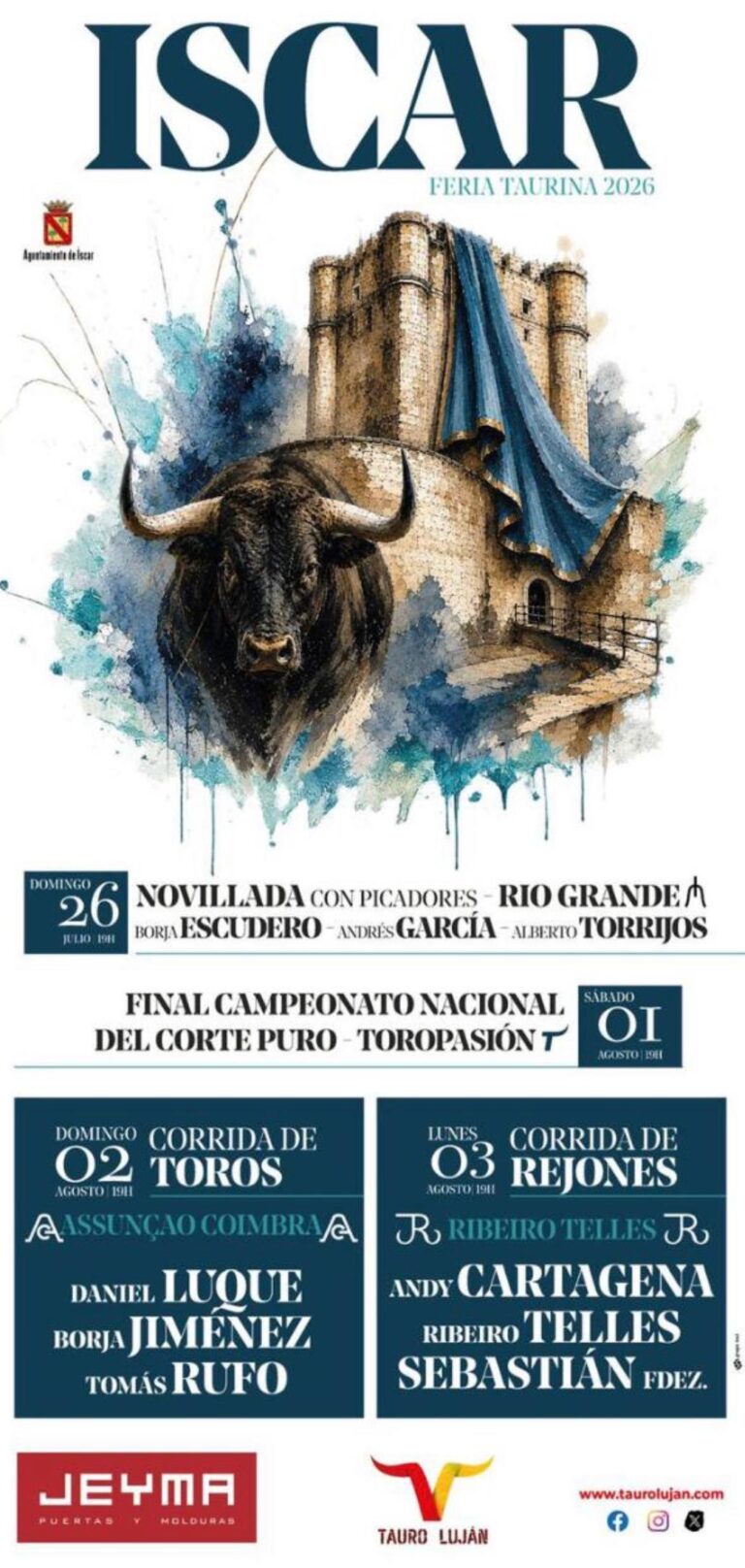 Íscar anuncia Feira Taurina 2026 com Borja Jiménez, Tomás Rufo e Andy ...