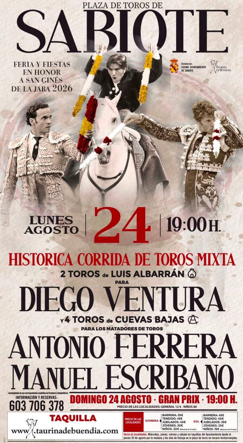 Sabiote anuncia corrida mista histórica com Diego Ventura, Antonio ...